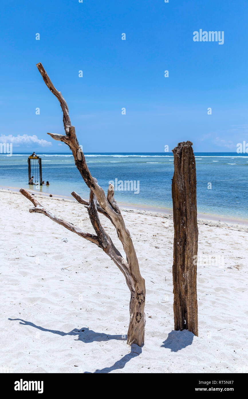 Ocean view and dry ocean on the beach of Gili Trawangan, Indonesia ...