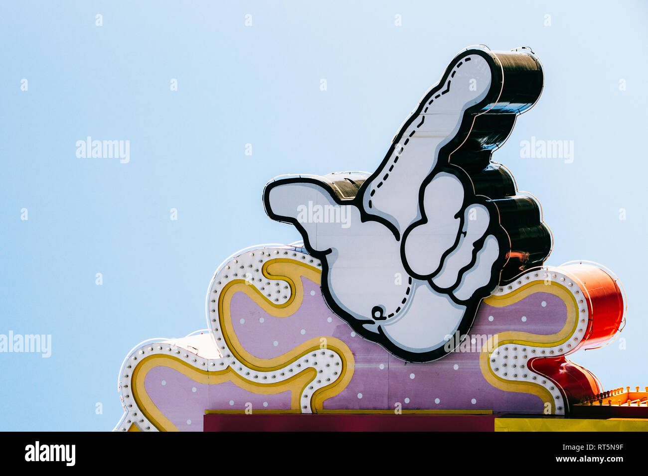 Hand pointing directions hi-res stock photography and images - Alamy