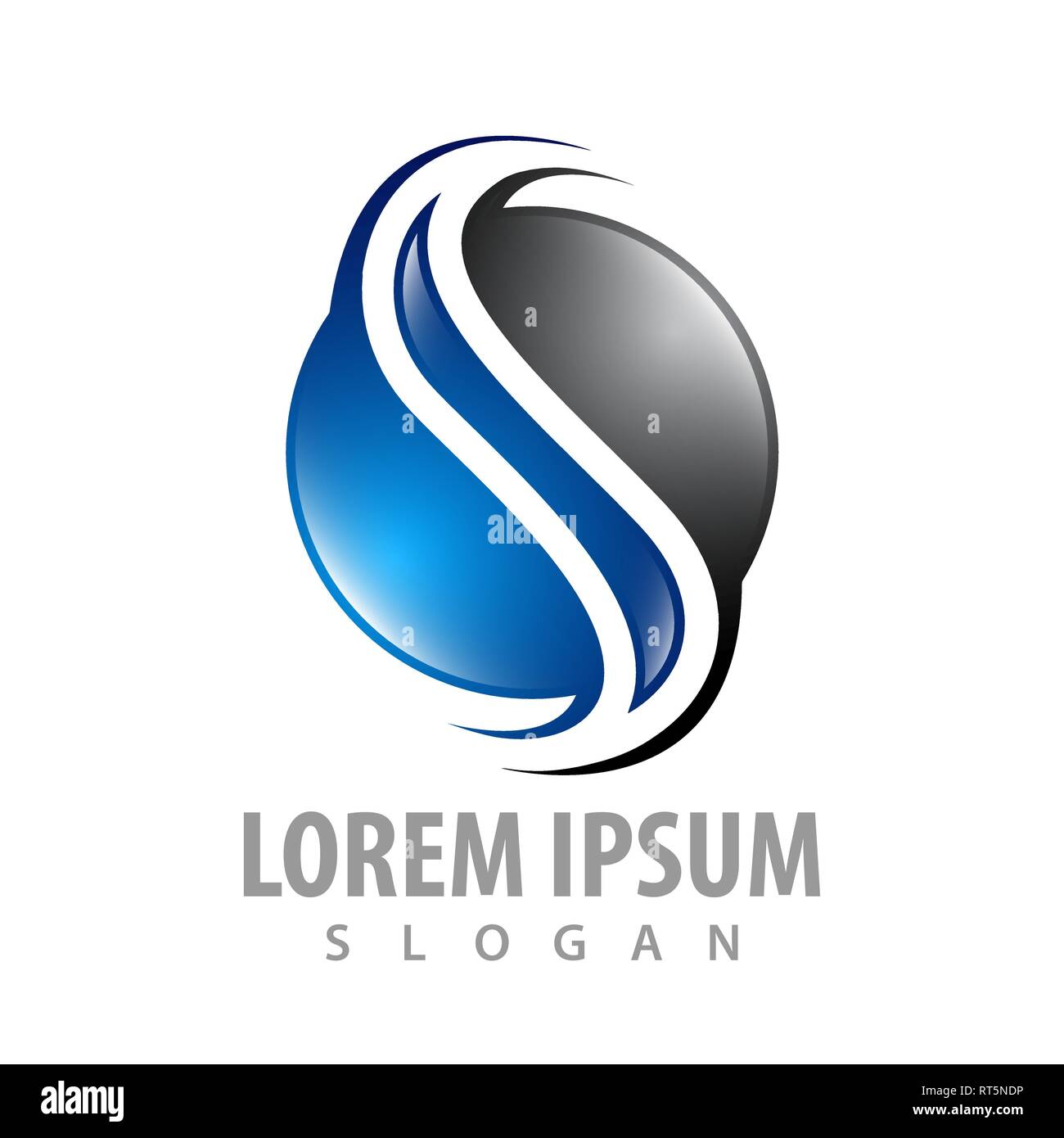 logo concept design. Circle letter S. Symbol graphic template element ...