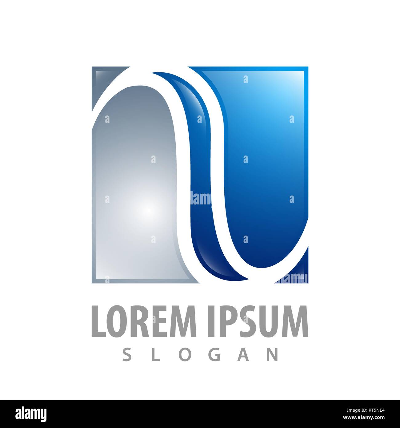 logo concept design. Square rounded line. Symbol graphic template ...