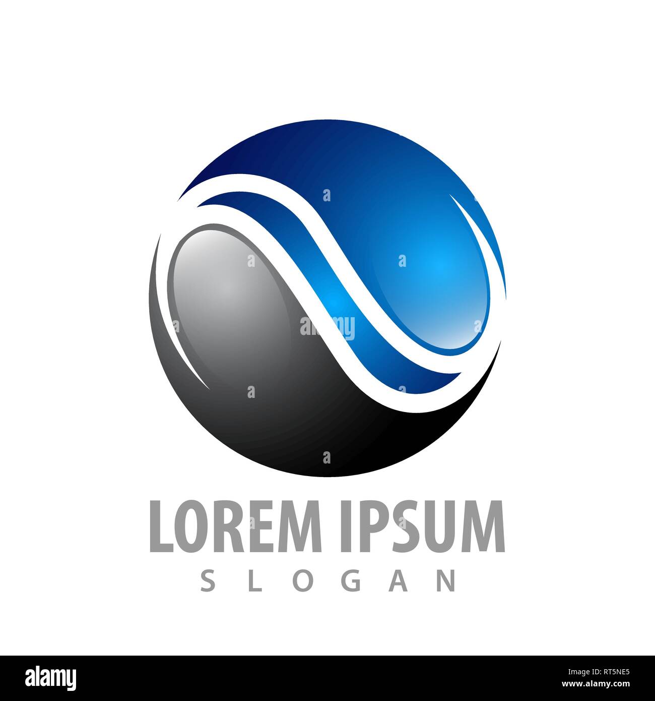 logo concept design. Circle wave line. Symbol graphic template element ...