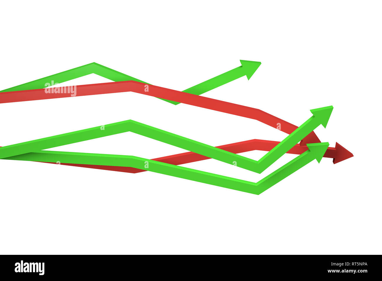 Finance concept, financial chart with arrow and stock market diagram ...