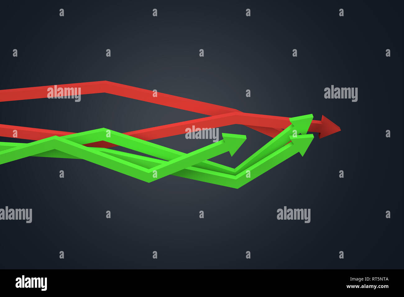 Finance concept, financial chart with arrow and stock market diagram ...