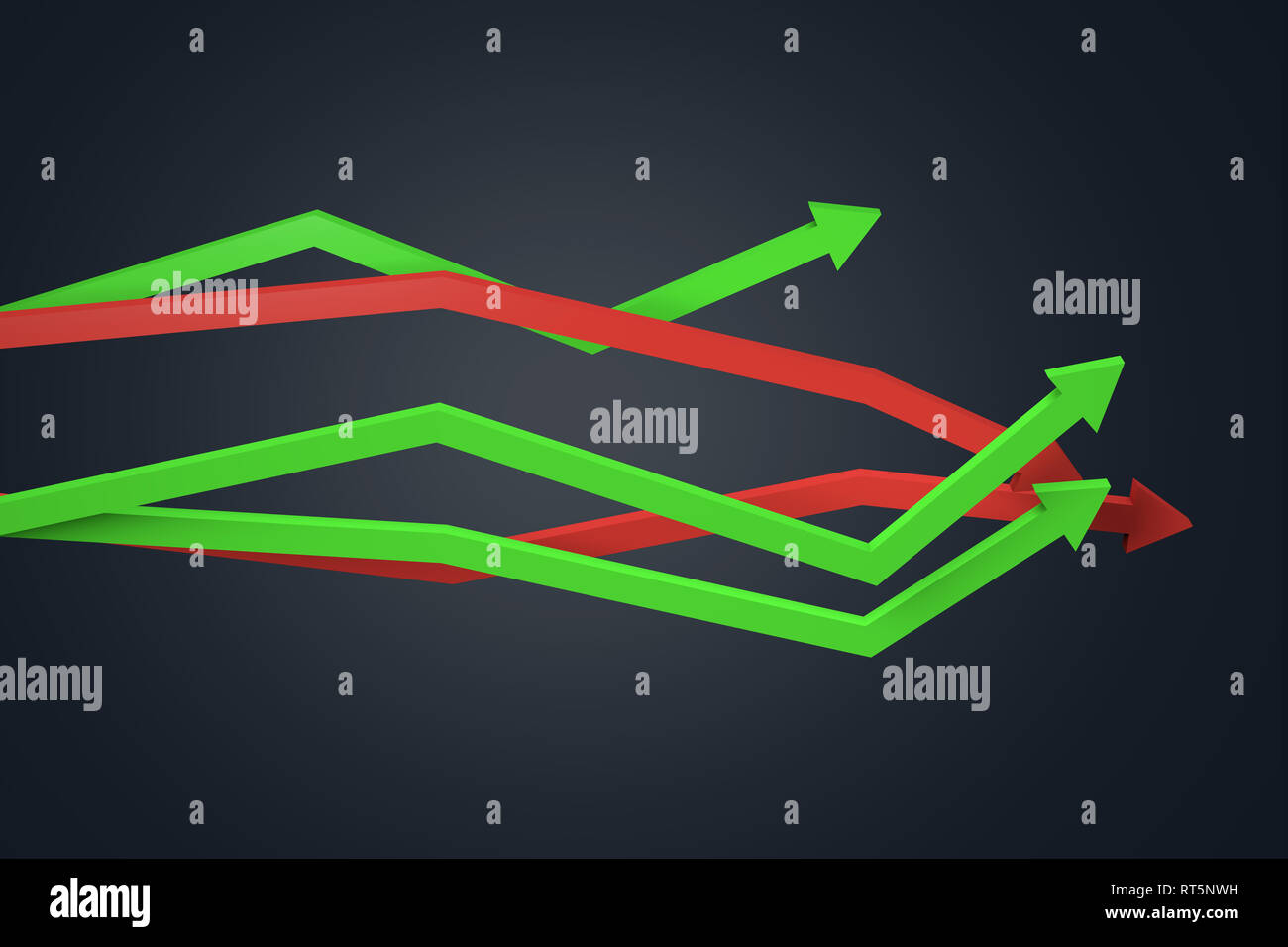 Finance concept, financial chart with arrow and stock market diagram ...