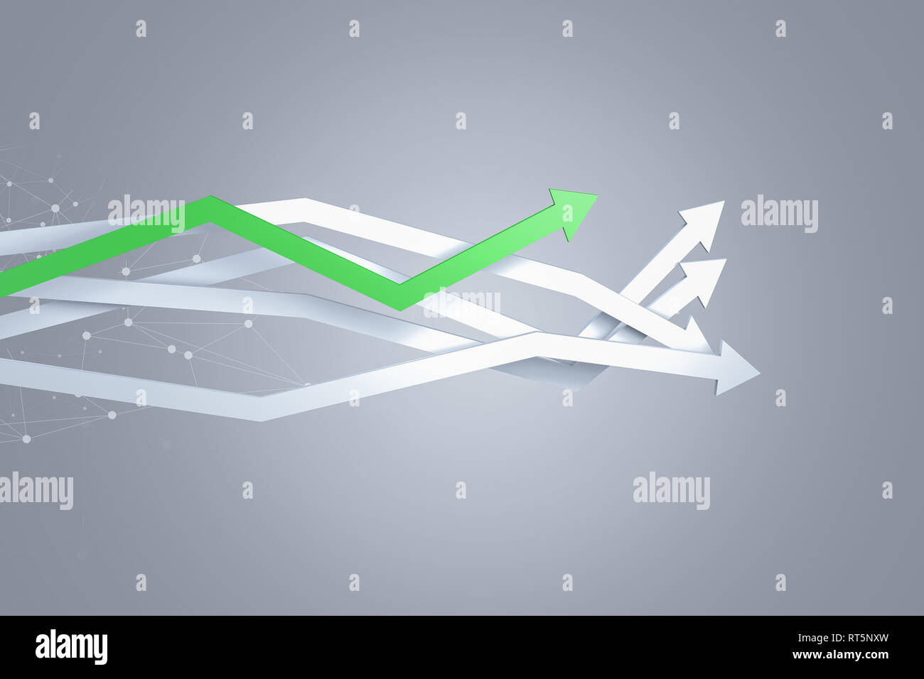 Finance concept, financial chart with arrow and stock market diagram ...