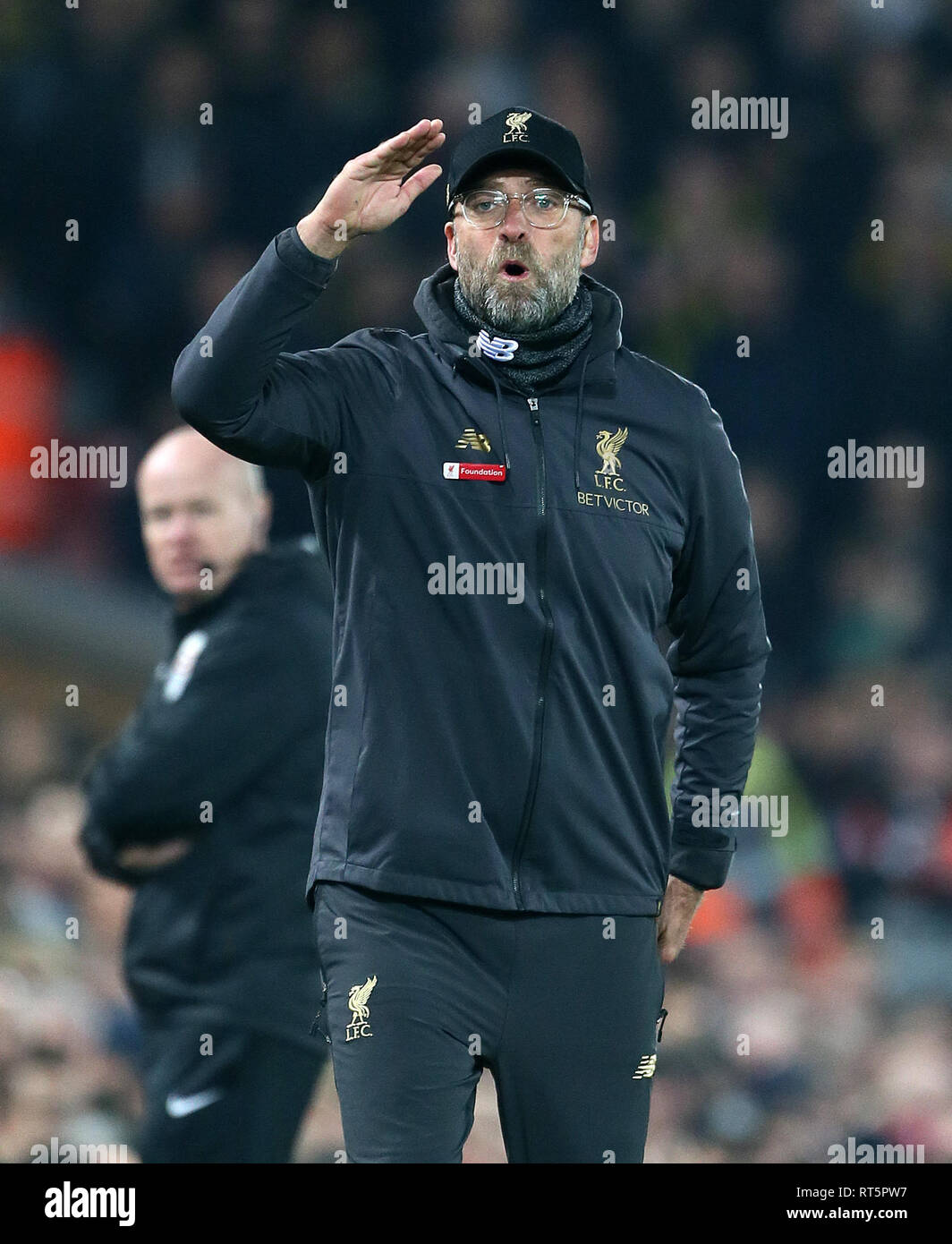 Liverpool manager Jurgen Klopp during the Premier League match at ...