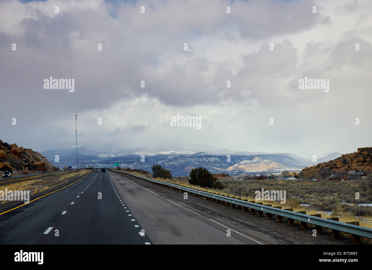 Beauty of nature highway scenic desert landscape in Arizona Stock Photo ...