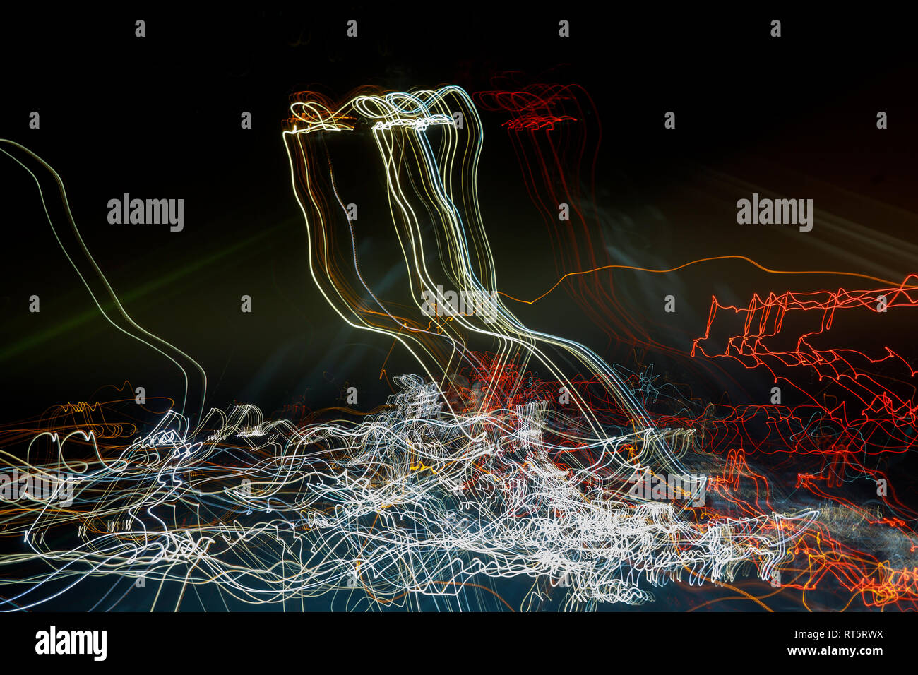 Light burst from laser abstract on black background Stock Photo - Alamy