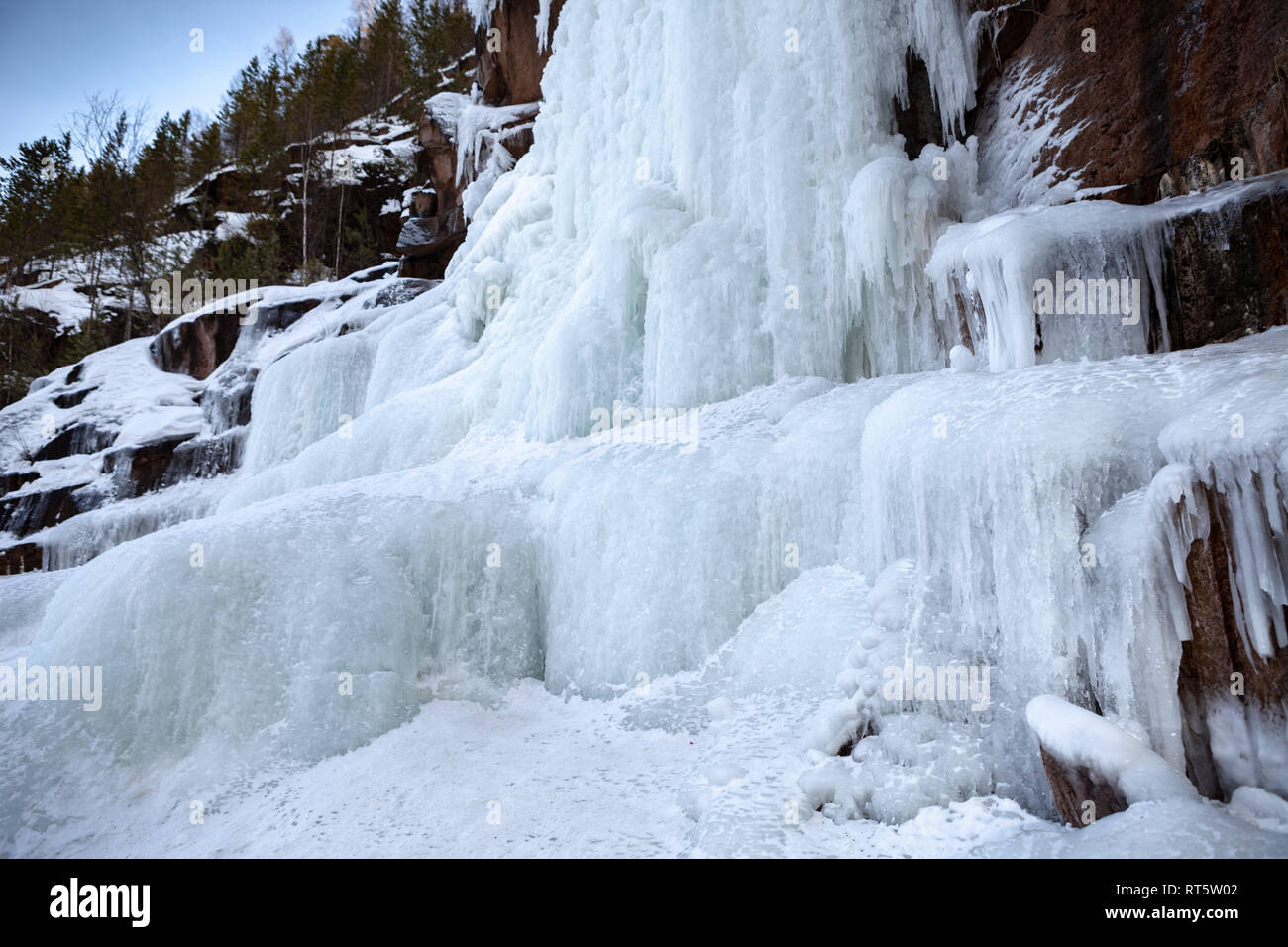 Glacier cave frozen waterfall hi-res stock photography and images - Alamy
