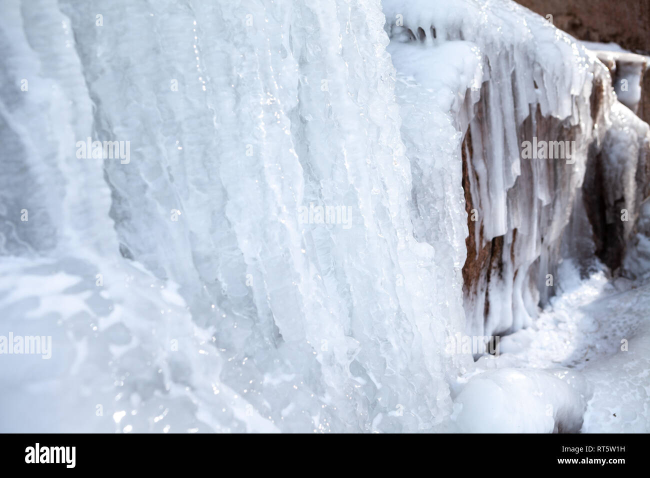 Background from frozen waterfall hi-res stock photography and images ...