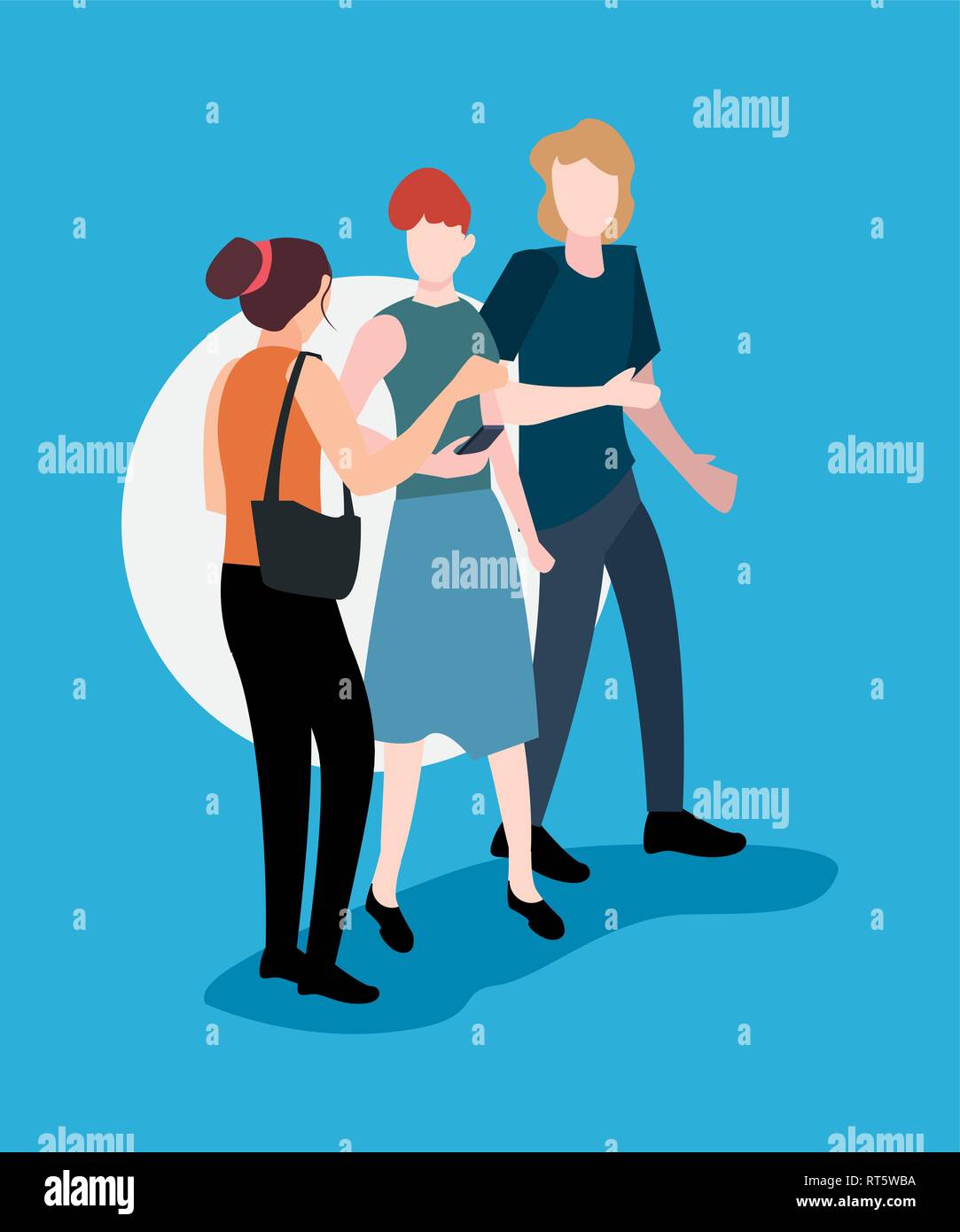 women and man together people activities vector illustration Stock ...