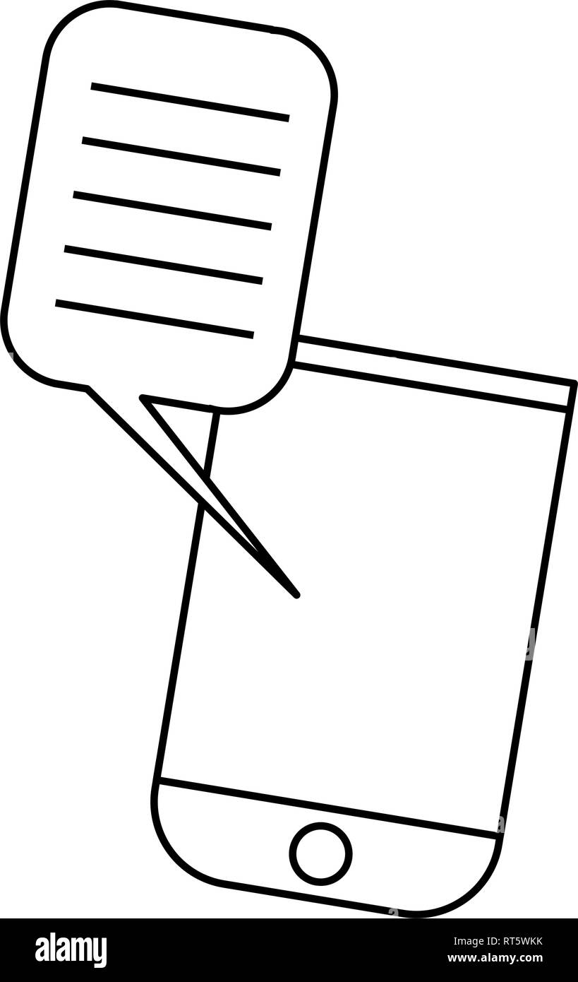 mobile speech bubble online education school vector illustration Stock ...