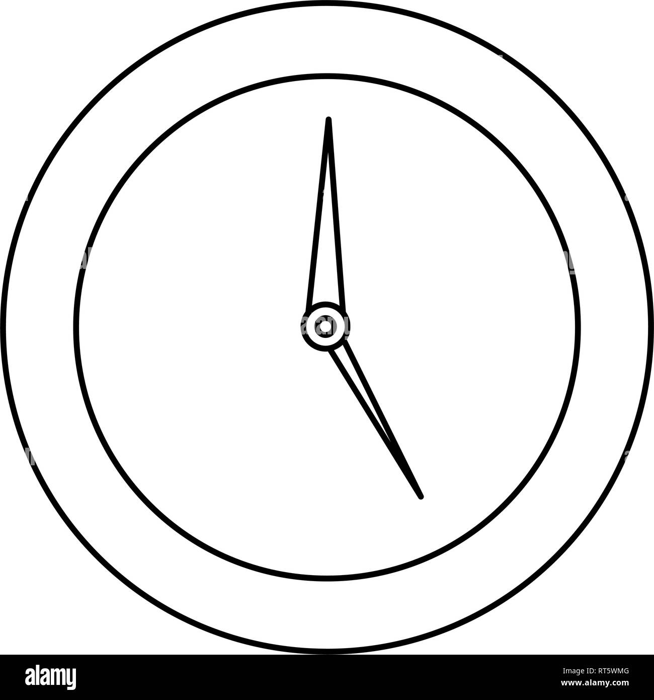 round clock time on white background vector illustration Stock Vector ...