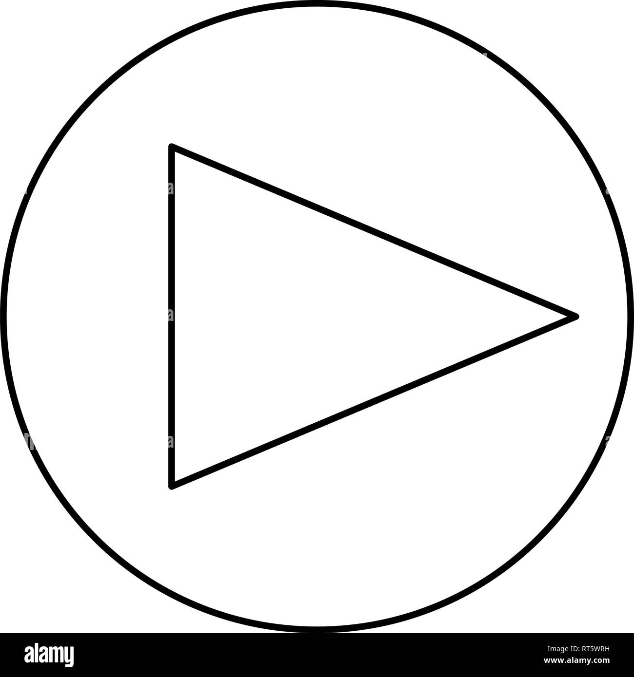 video player button on white background vector illustration Stock ...