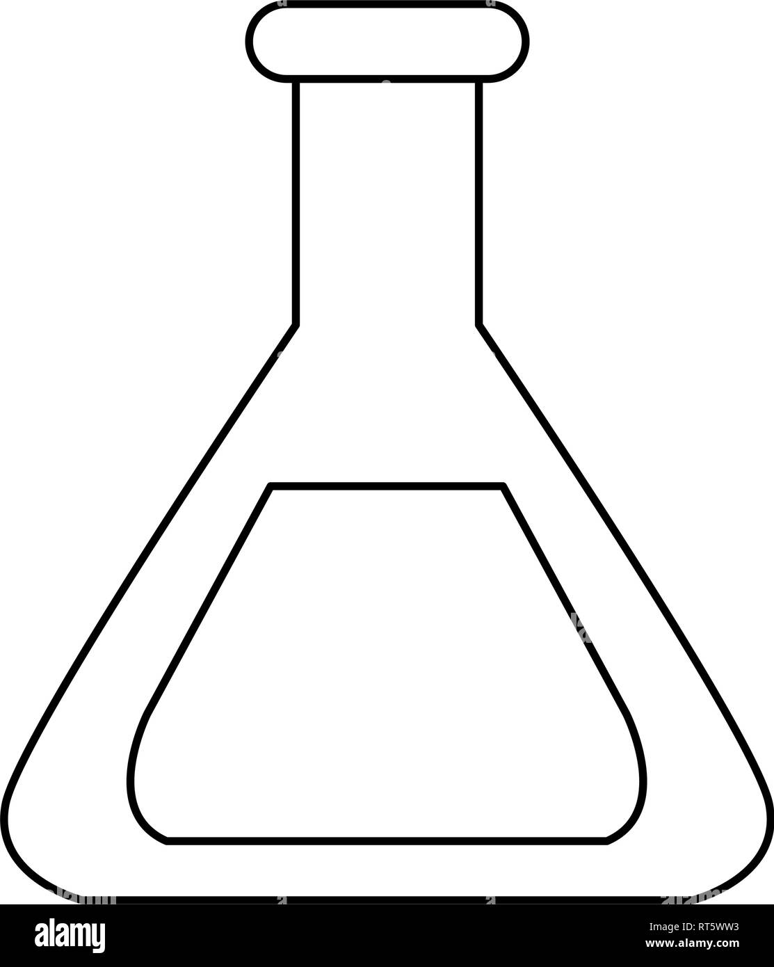 science laboratory test tube on white background vector illustration ...