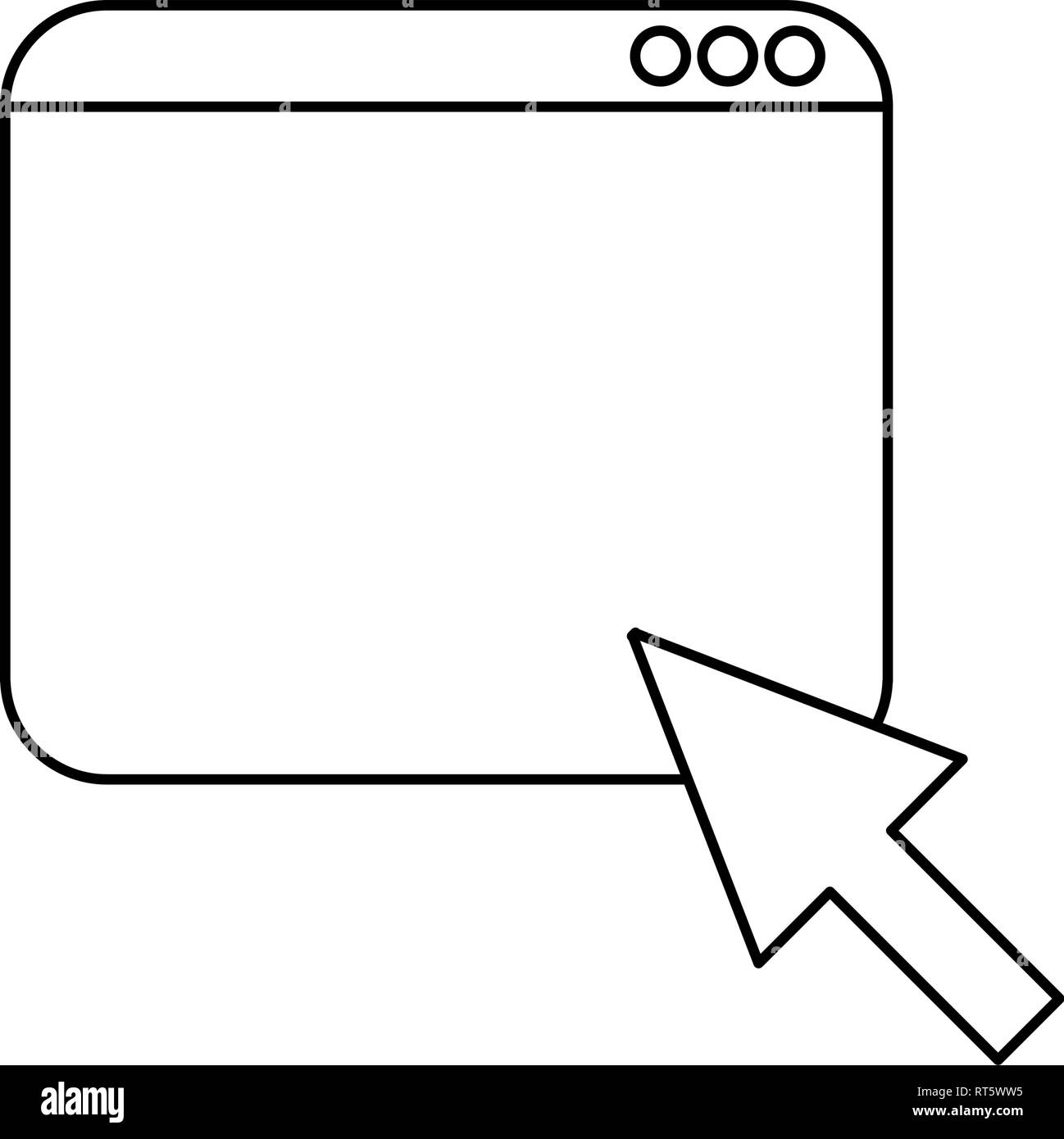 website cursor arrow on white background vector illustration Stock ...