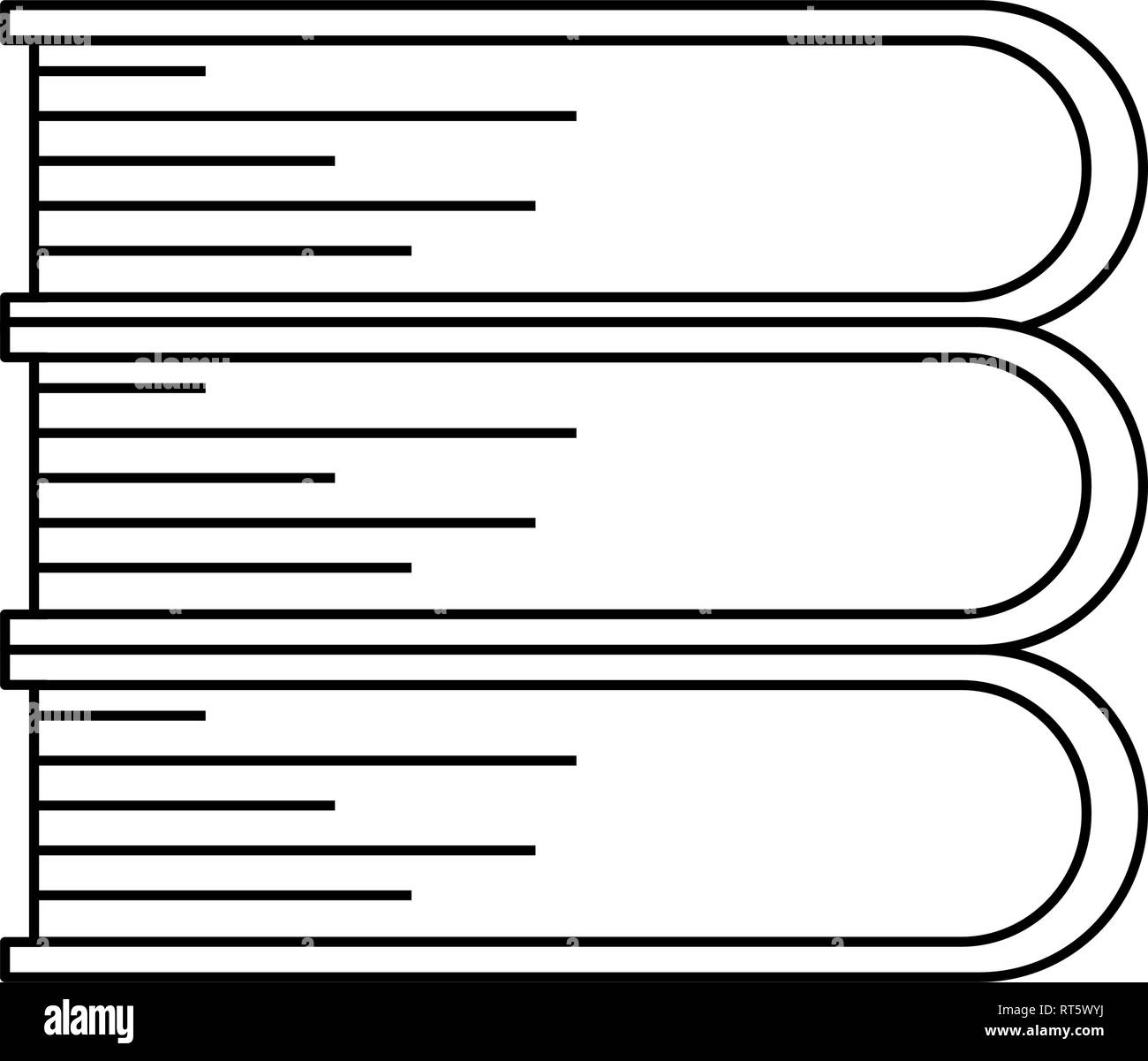 stacked books learning on white background vector illustration Stock ...