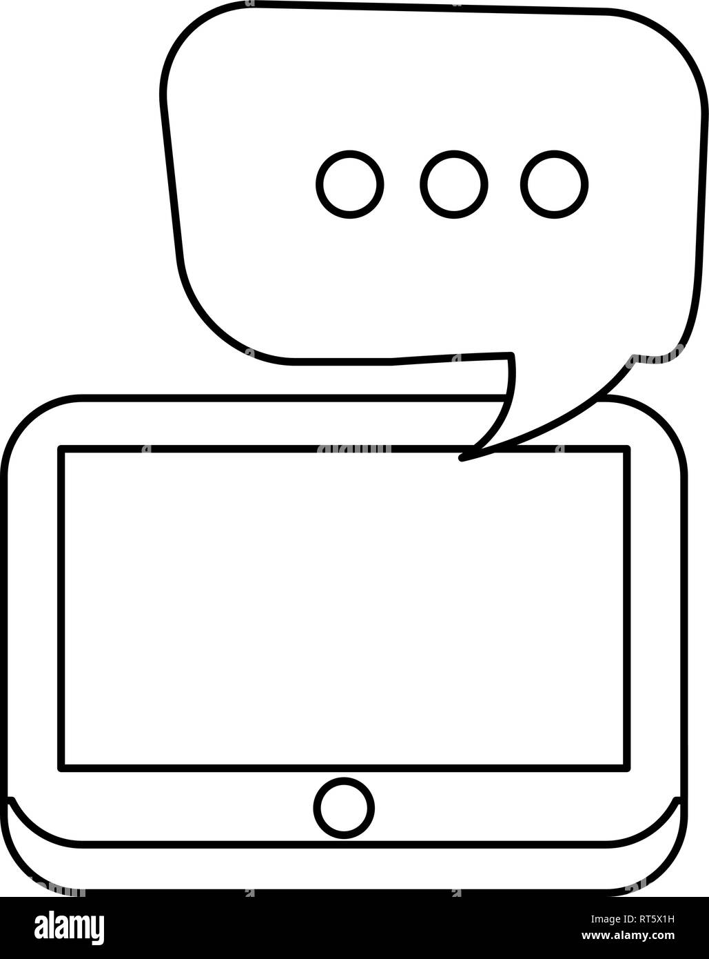 mobile speech bubble online education school vector illustration Stock ...