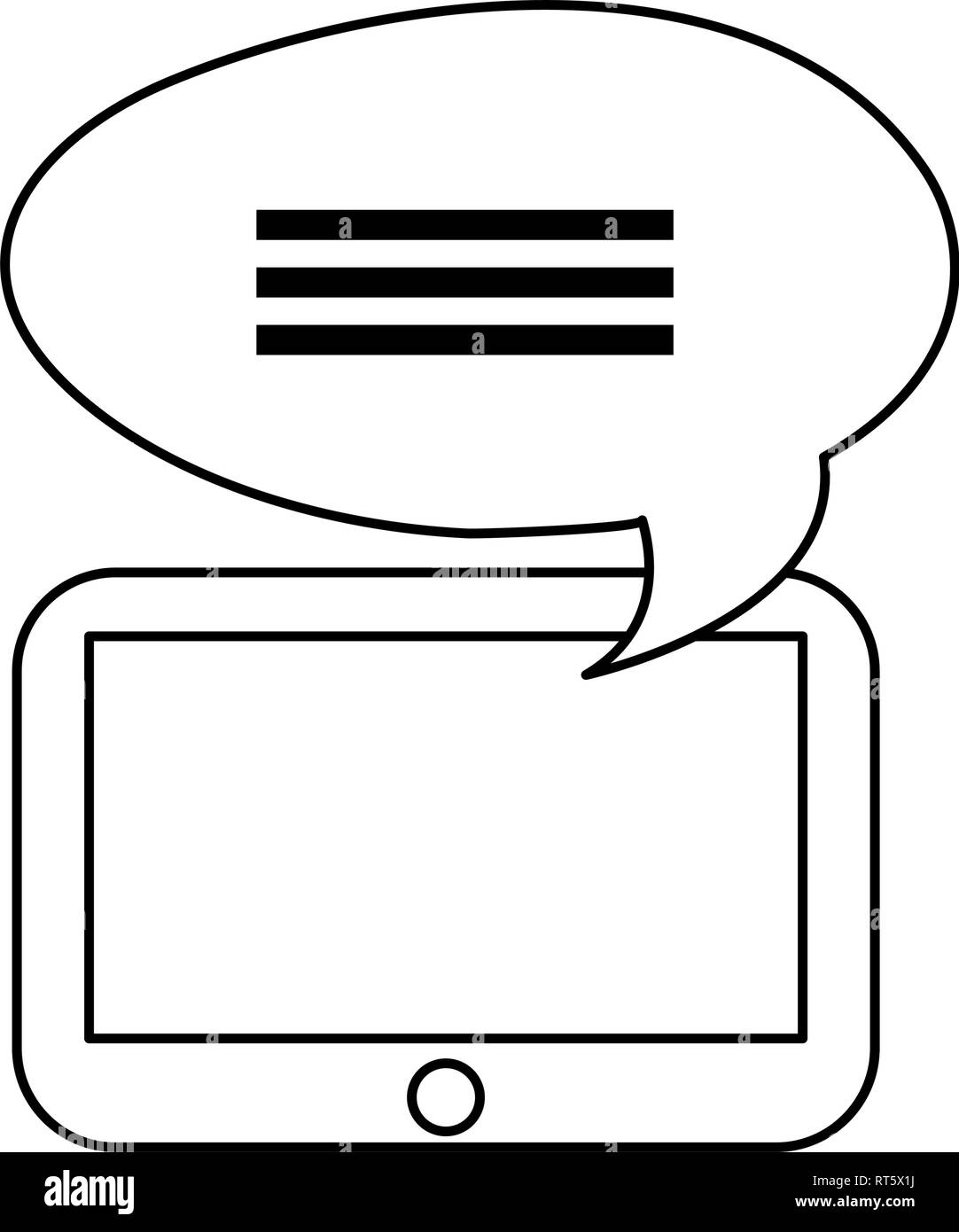 mobile speech bubble online education school vector illustration Stock ...