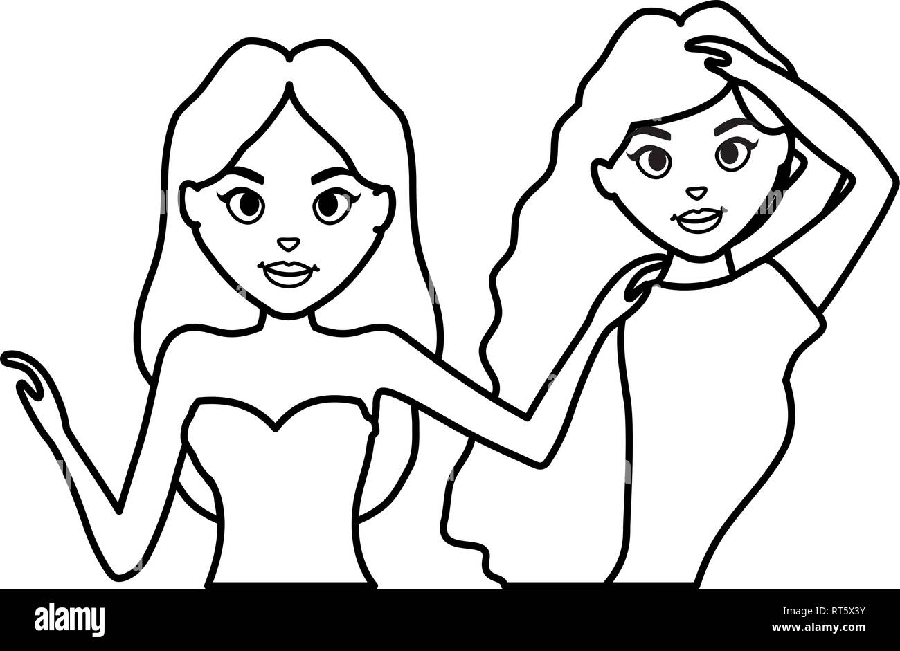 3 Best Friends Coloring Pages