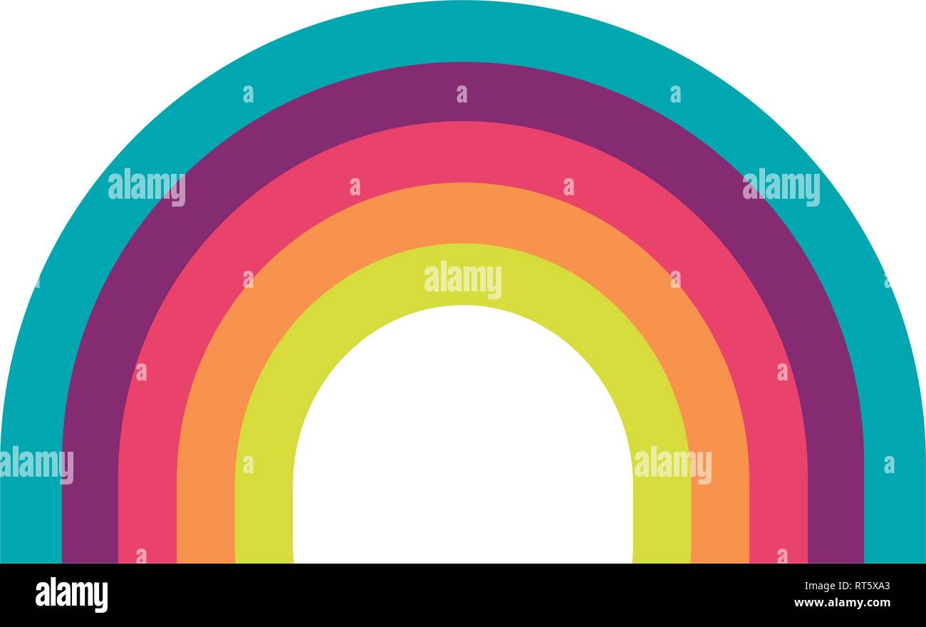 cute rainbow weather icon vector illustration design Stock Vector Image ...