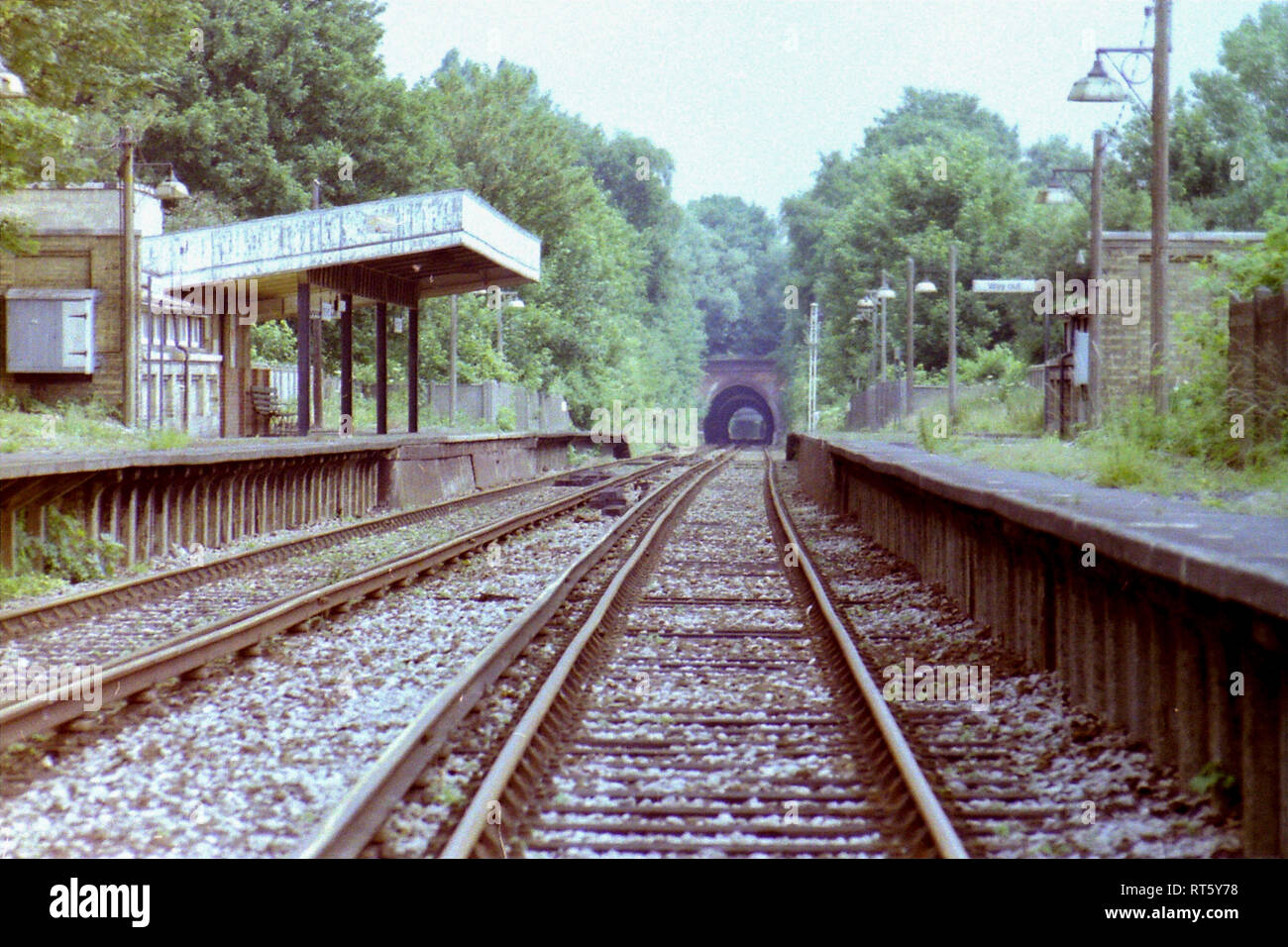 Coombe road station trackbed tunnels woodside south croydon rail hi-res ...