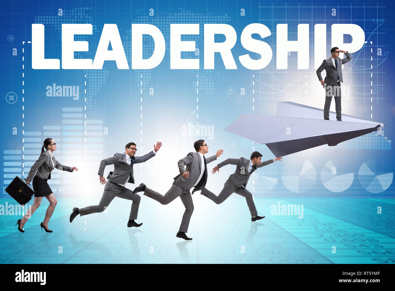 Leadership concept with various business people Stock Photo - Alamy