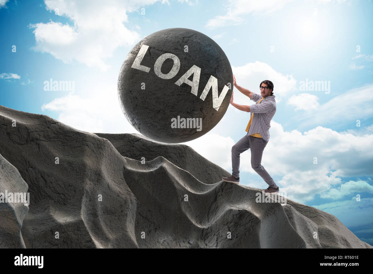 Concept of student loan and expensive education Stock Photo - Alamy