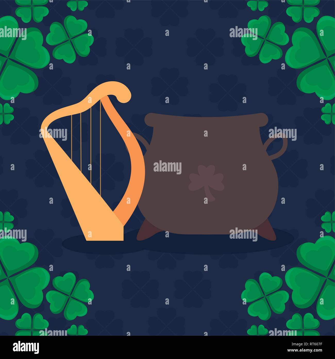 Harp national symbol of ireland Stock Vector Images - Alamy