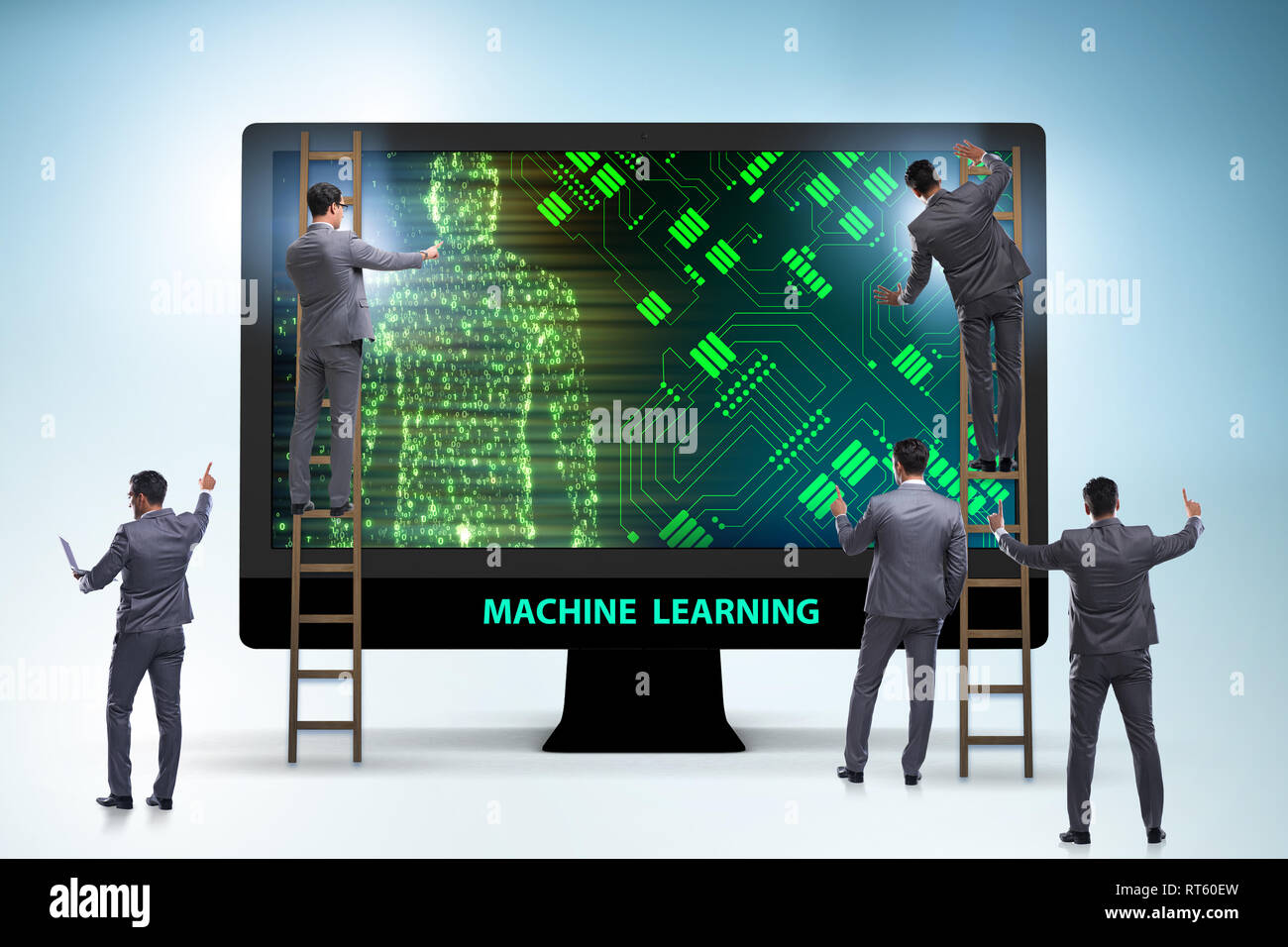 Machine learning concept as modern technology Stock Photo - Alamy