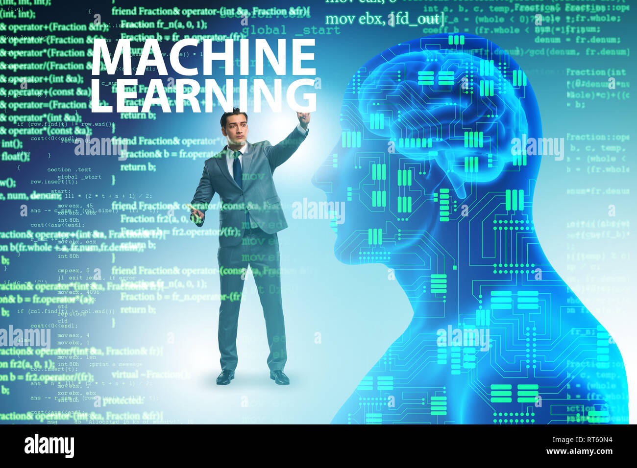 Machine learning concept as modern technology Stock Photo - Alamy