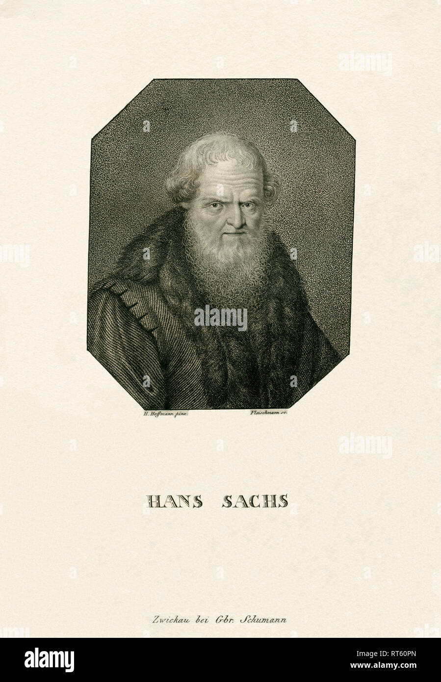 Hans Sachs, German poet, Meistersinger and shoemaker, from Nuremberg ...