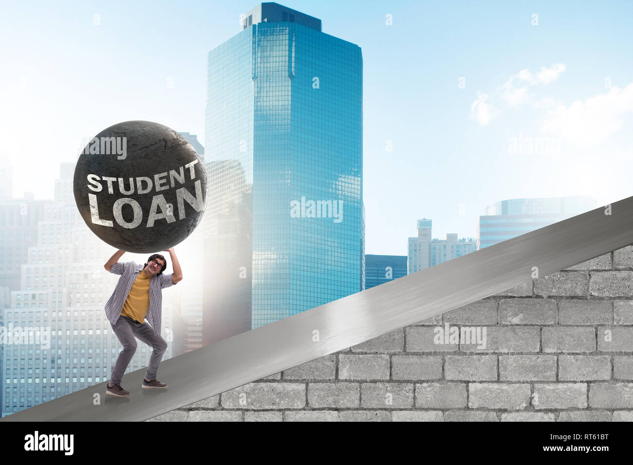 Concept of student loan and expensive education Stock Photo - Alamy