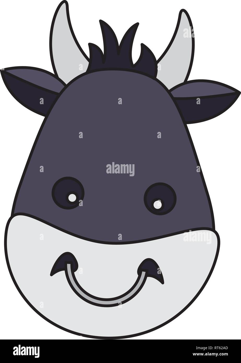 Bull front view Stock Vector Images - Alamy