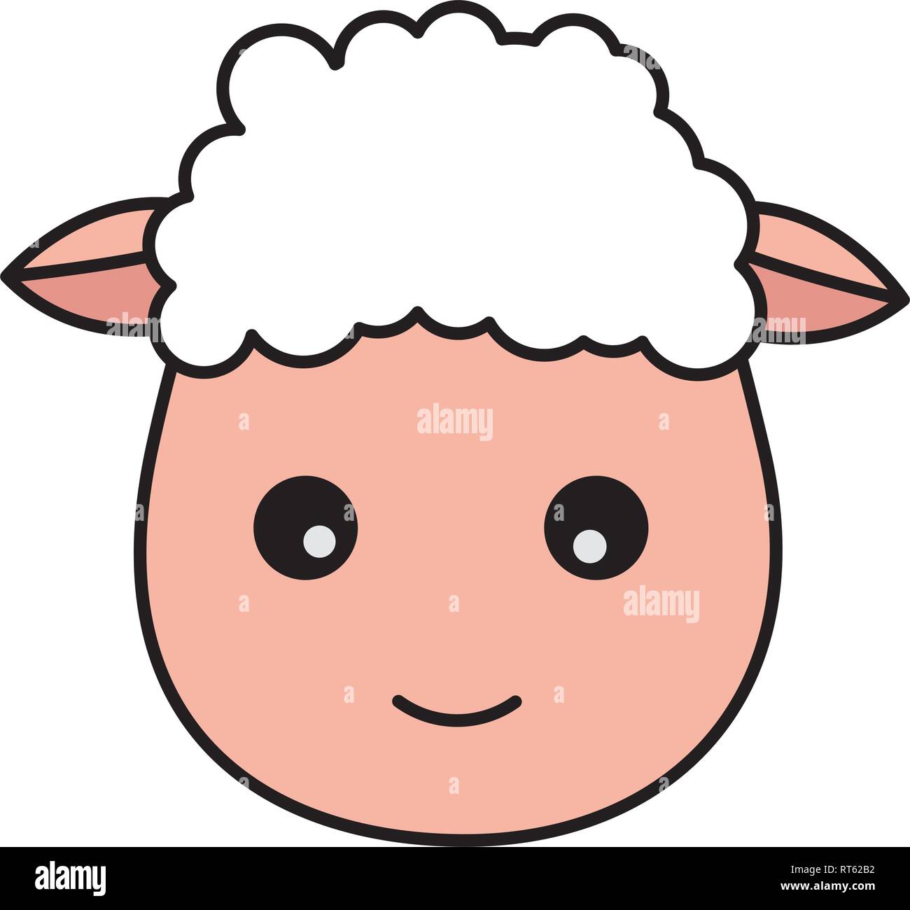 sheep face animal Stock Vector Image & Art - Alamy