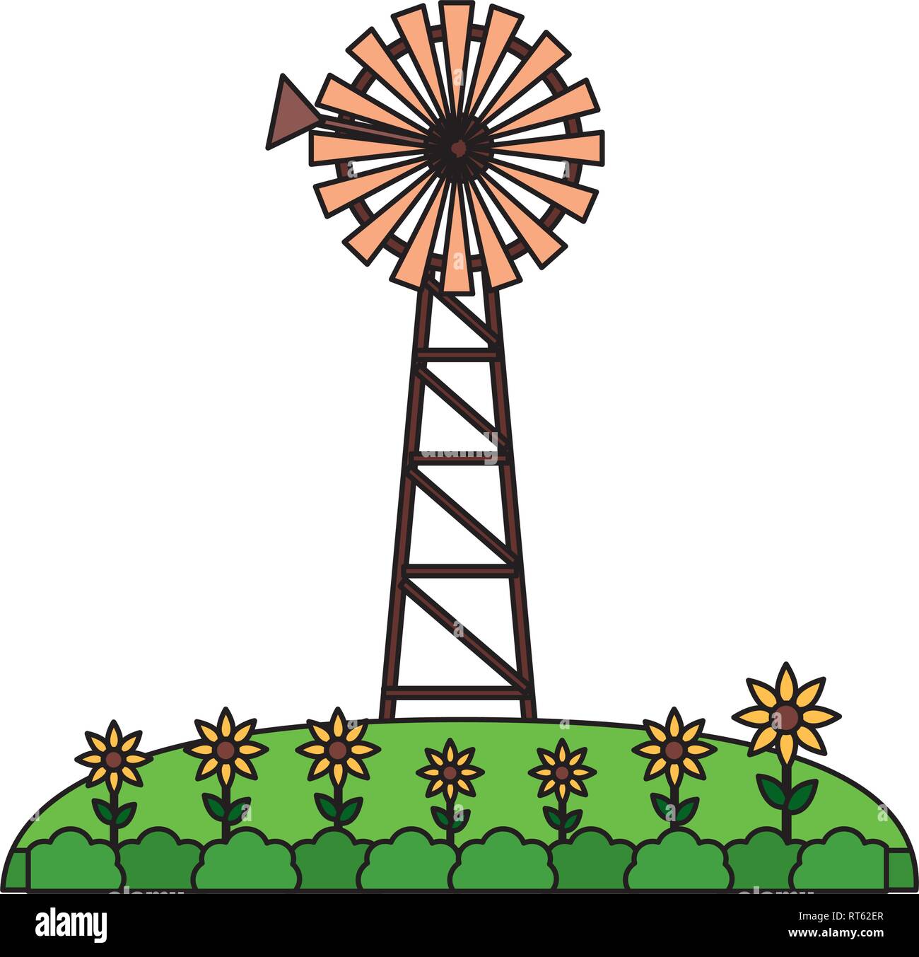 windmill farm fresh Stock Vector Image & Art - Alamy