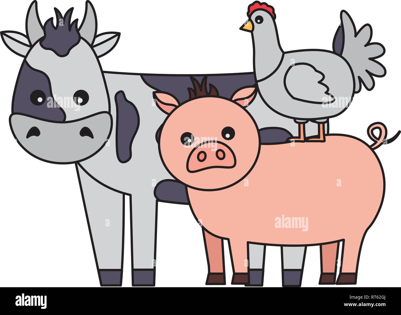 Cow Pig Chicken High Resolution Stock Photography and Images - Alamy