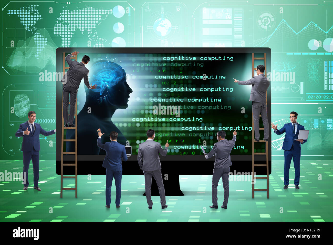 Cognitive computing and machine learning concept Stock Photo - Alamy