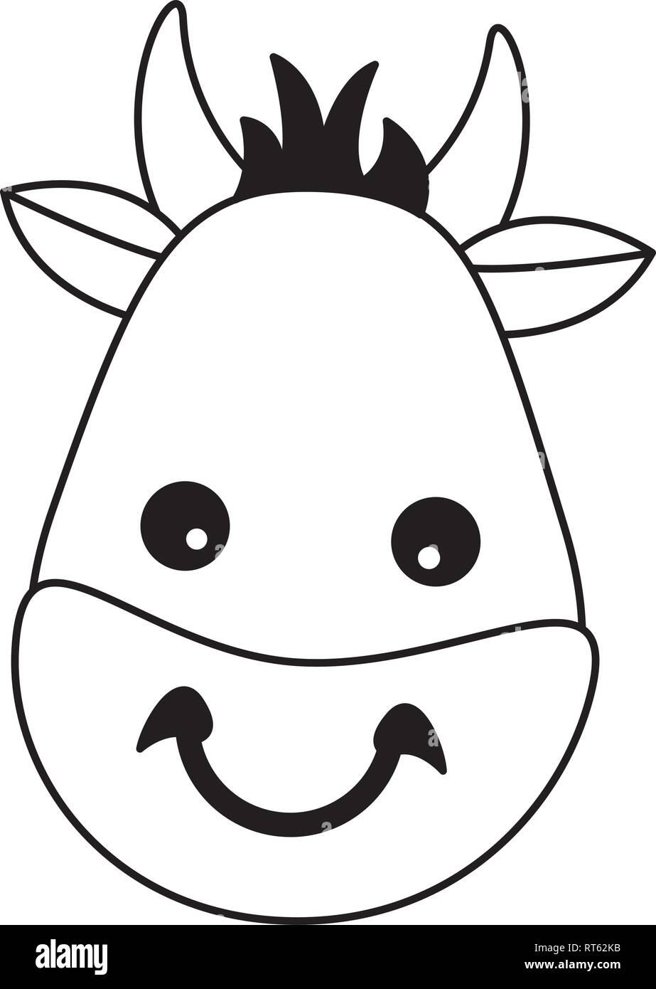 bull face animal Stock Vector Image & Art - Alamy