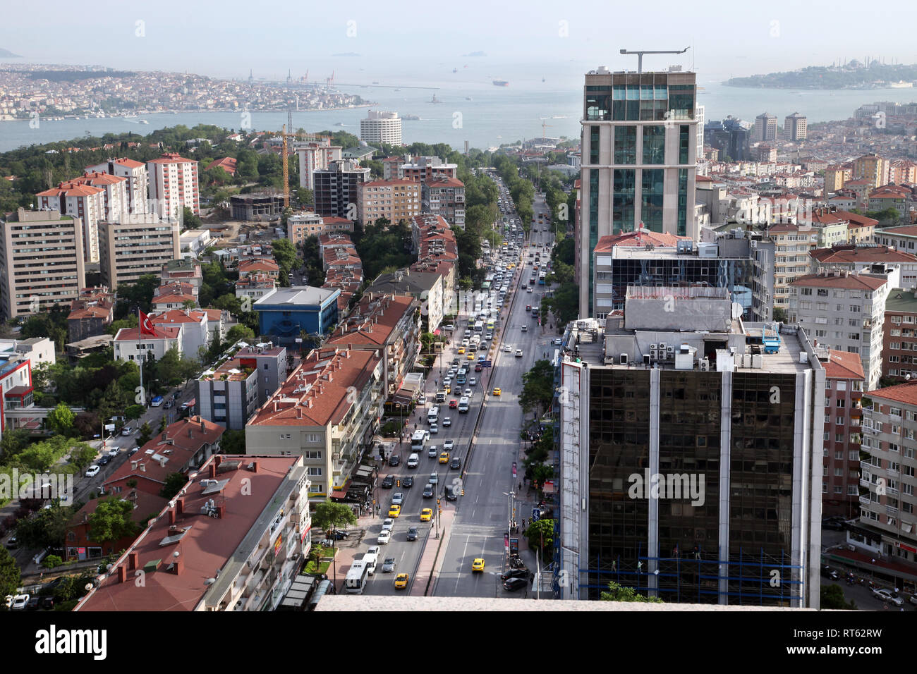 Highway road in city center in Istanbul, Turkey Stock Photo - Alamy