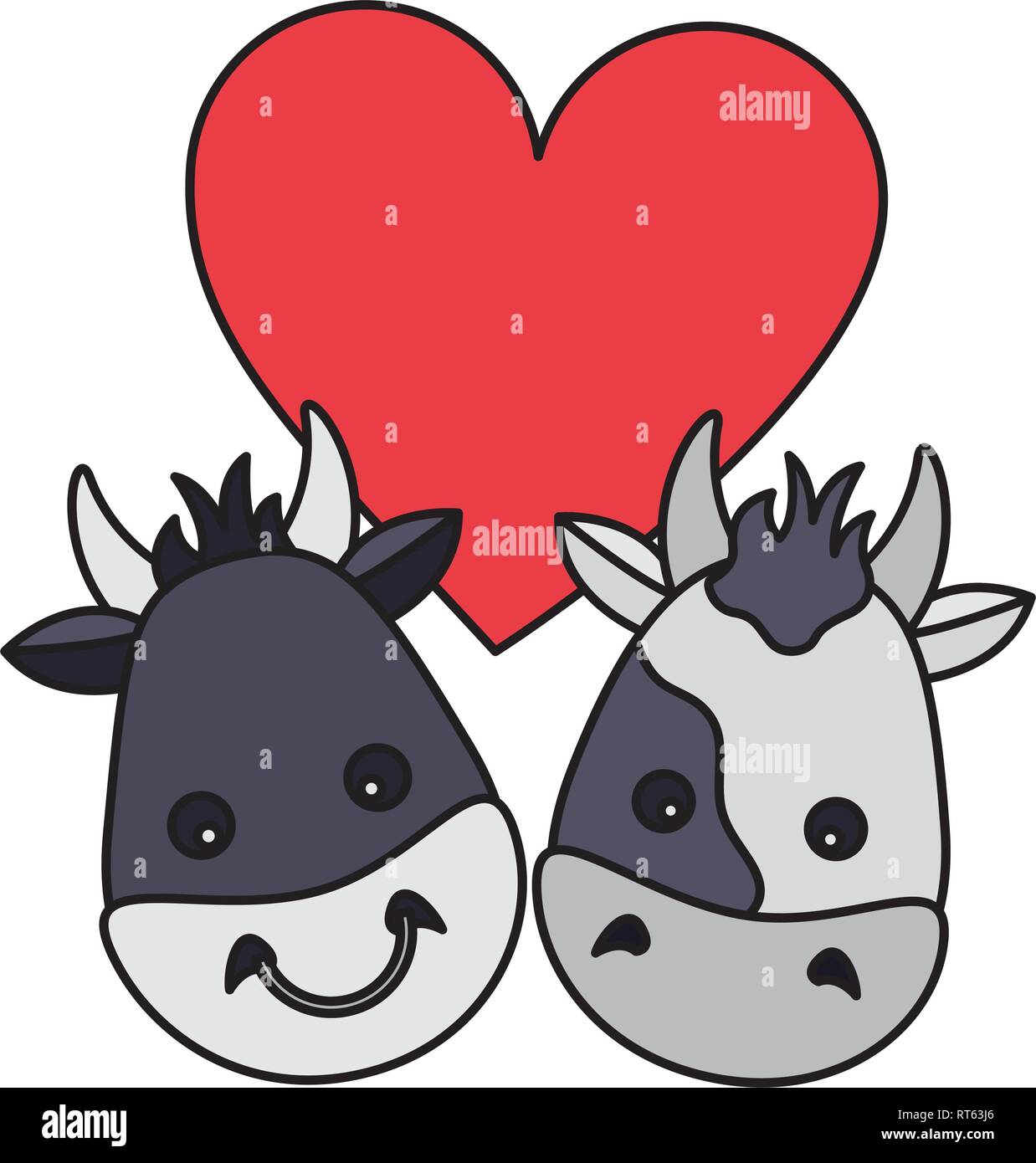 Bull heads Stock Vector Images - Alamy