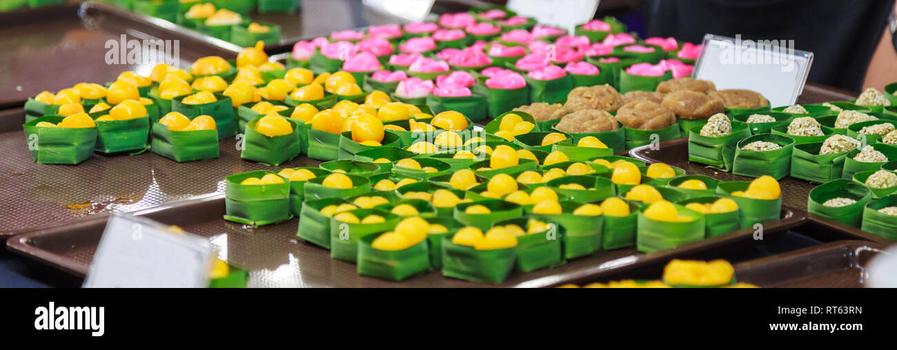 Traditional Thai sweet snack dessert cuisine from egg yolks, Met ...