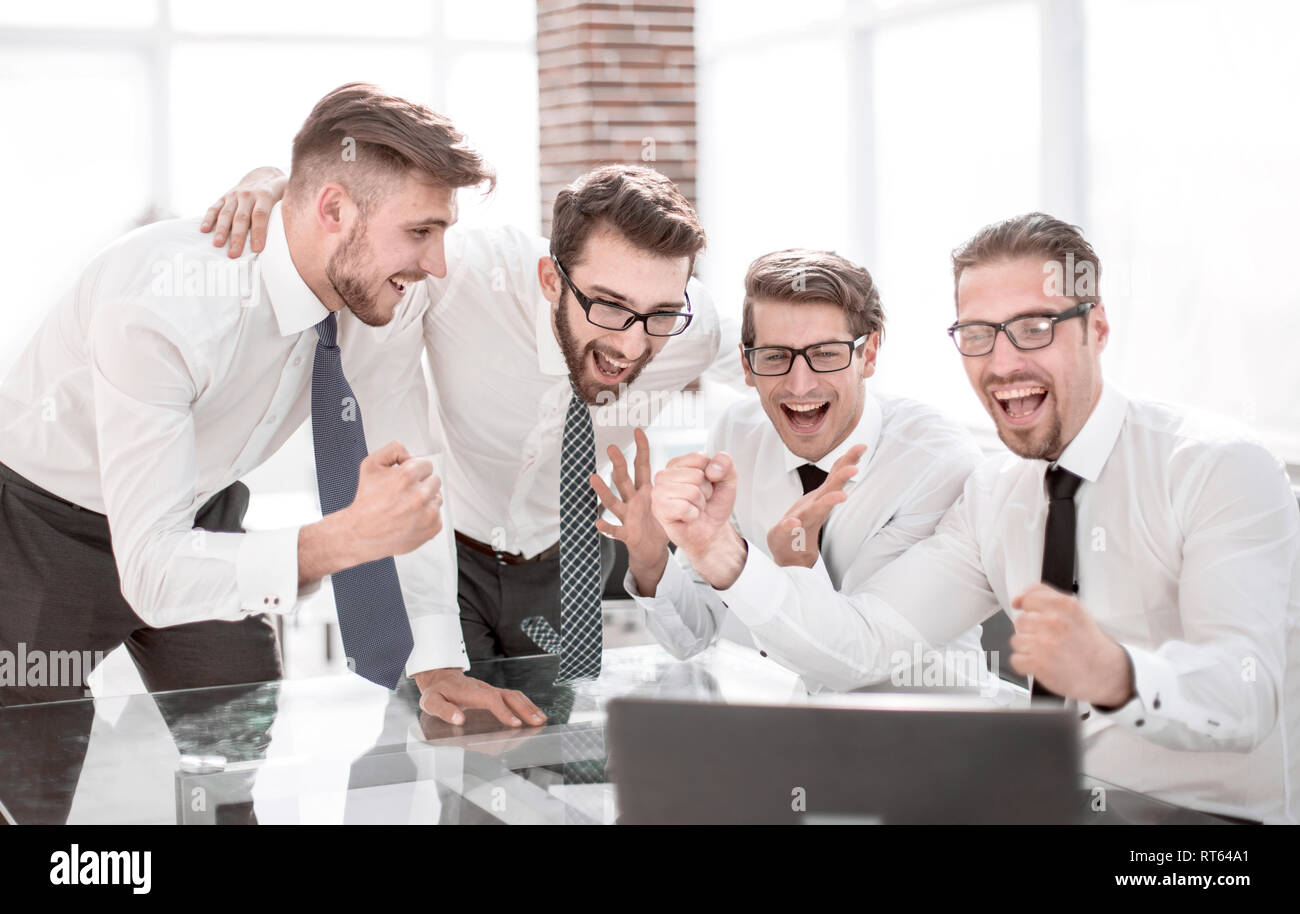 employees discuss ideas for a new business project Stock Photo - Alamy