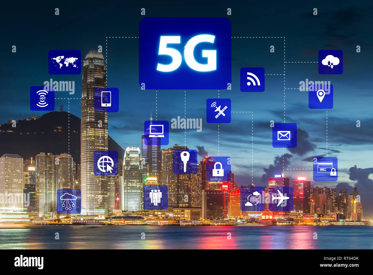 5g internet concept in technology concept Stock Photo - Alamy