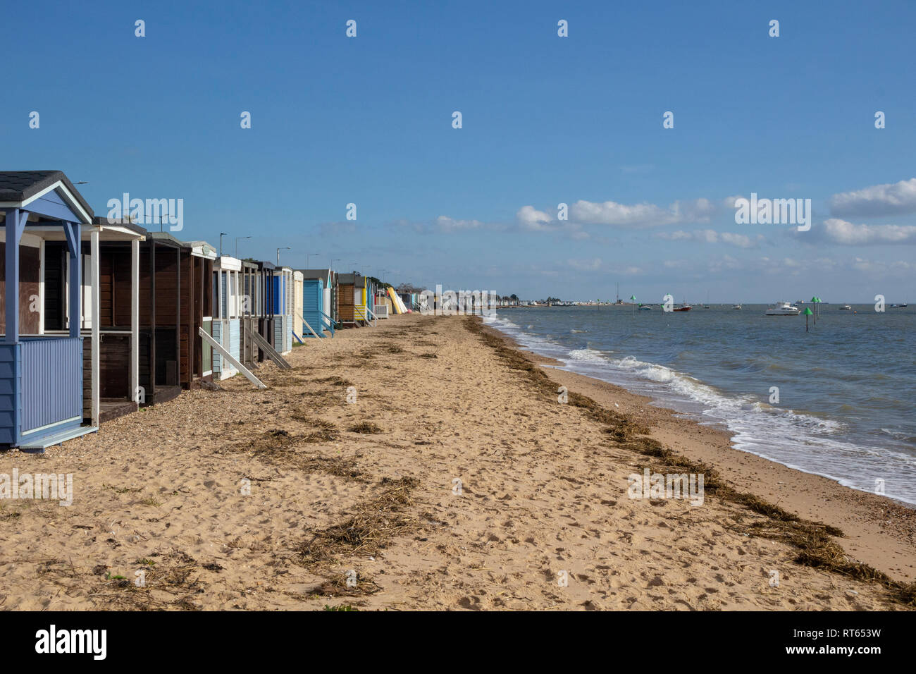 Thorpe Bay beach, near Southend-on-Sea, Essex, England Stock Photo - Alamy