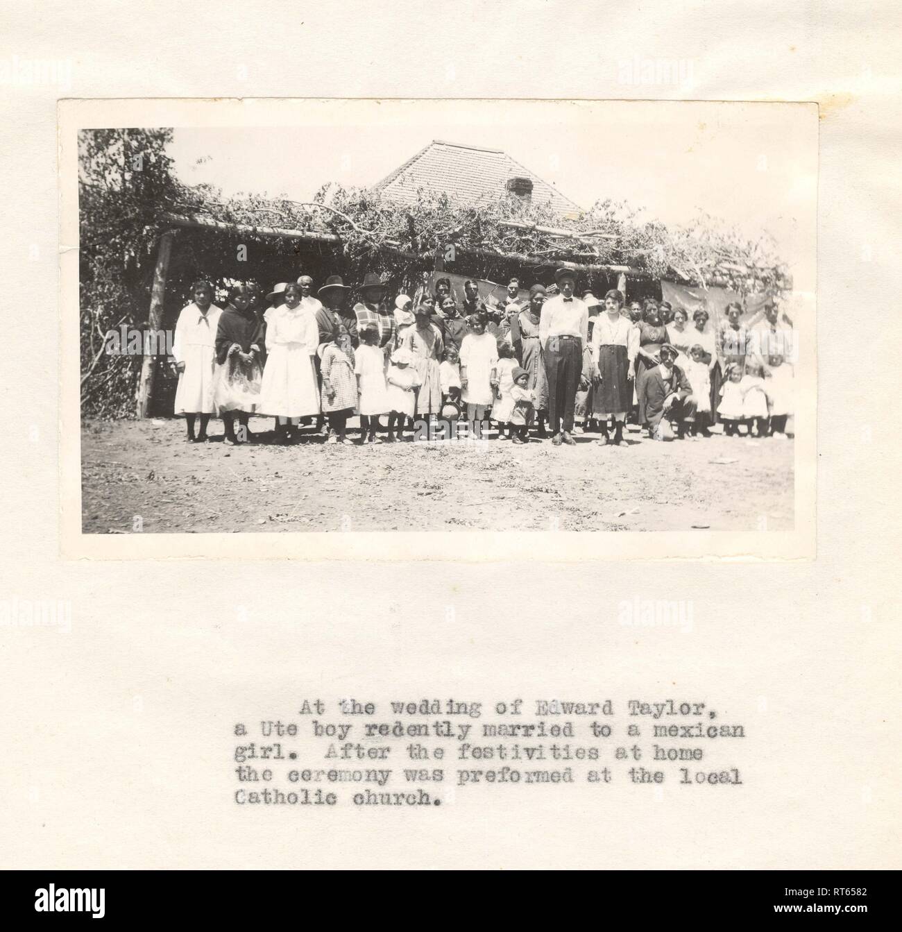 Documentation of the wedding of an Ute boy and Mexican girl as part of ...