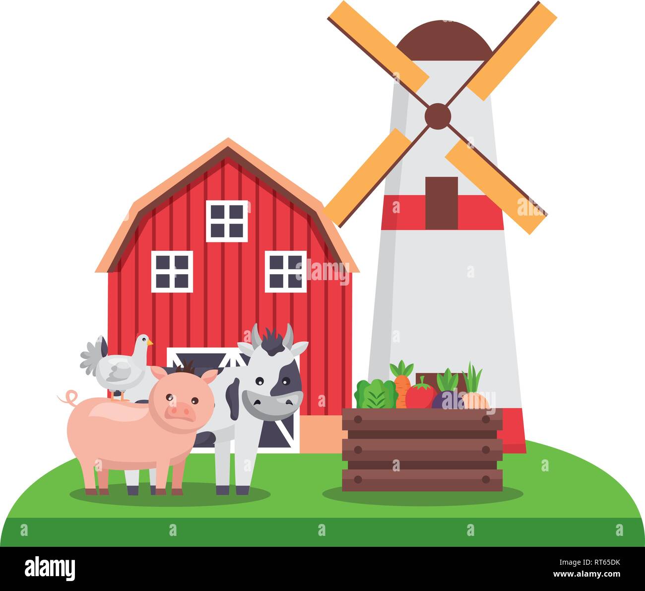 Windmill animal farm hi-res stock photography and images - Alamy
