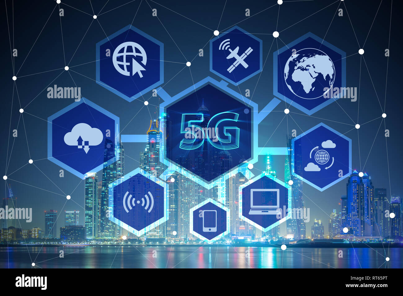5g internet concept in technology concept Stock Photo - Alamy