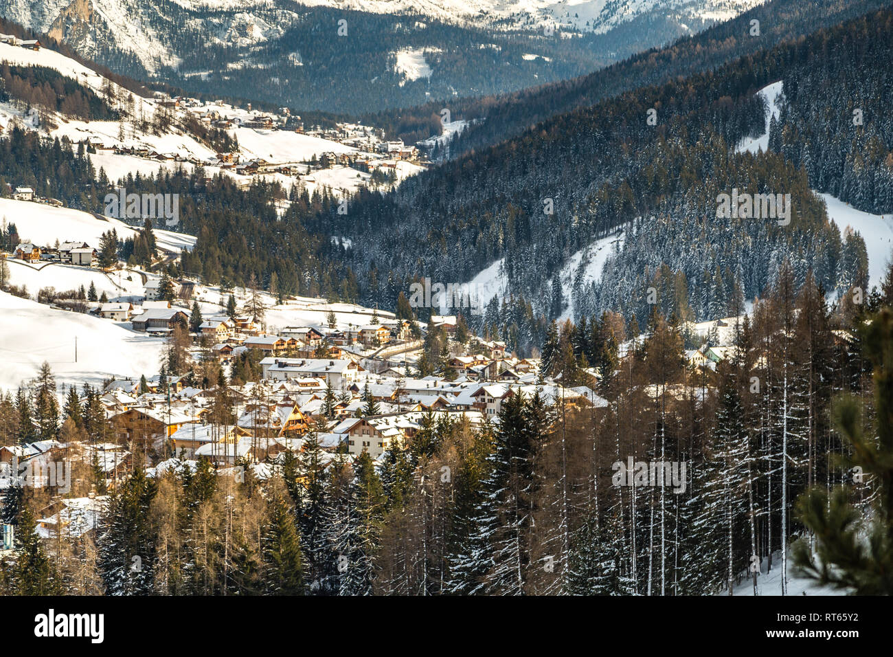 fascinating view of typical Alpine Village Stock Photo - Alamy