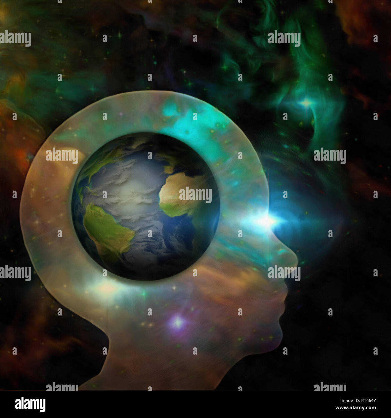 Earth mind. Vivid Universe Stock Photo - Alamy